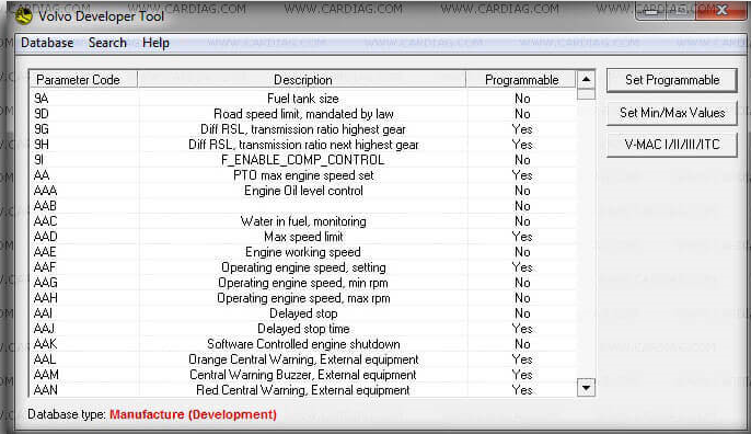 Developer Tool for Volvo - Epc Device